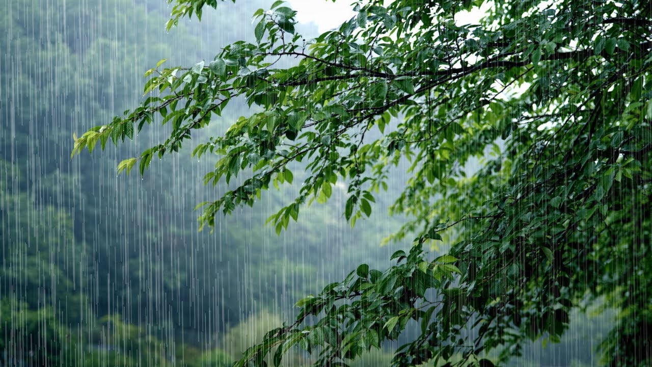 [ASMR] Rain Falling on Tree Leaves – Nature Sounds for Deep Sleep ...