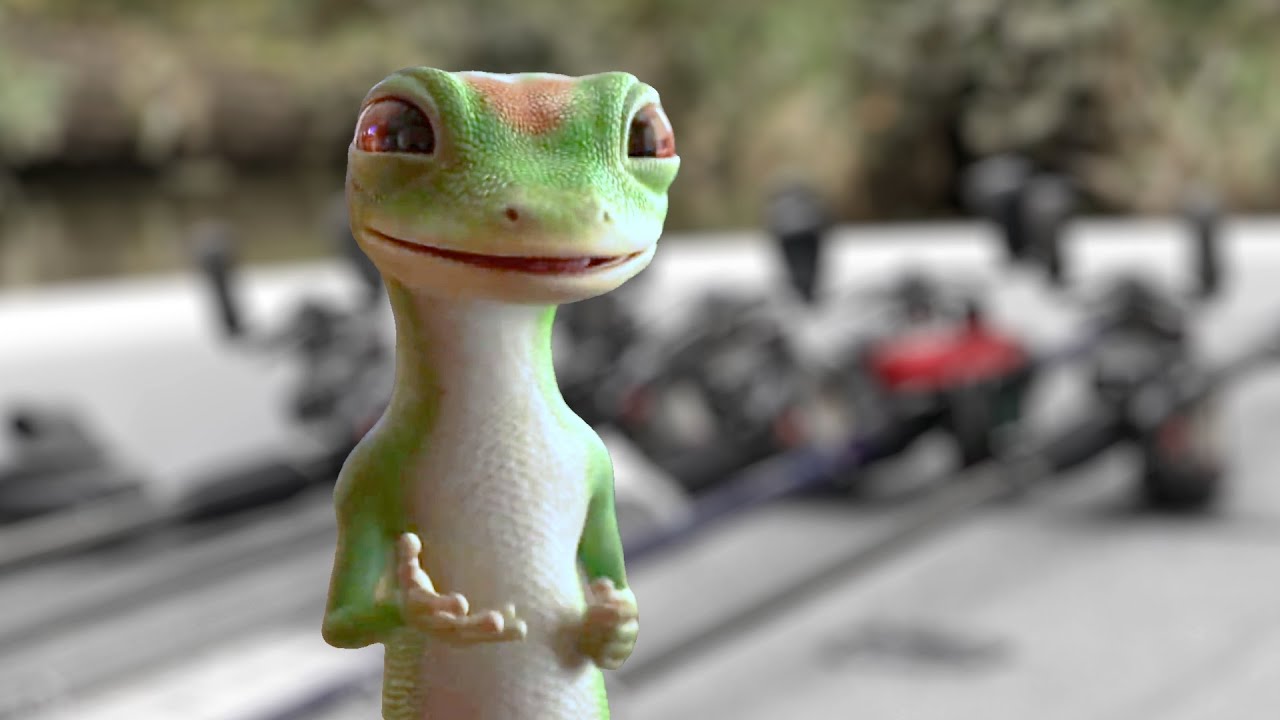 I took the Geico Gecko Bass Fishing - YouTube