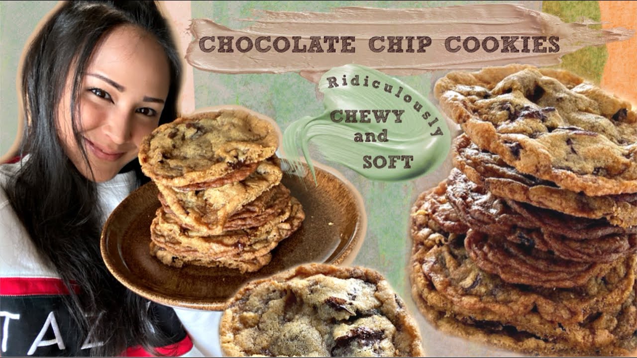 CHEWY CHOCOLATE CHIP COOKIES - SUPER THIN, SOFT & CHEWY! - YouTube