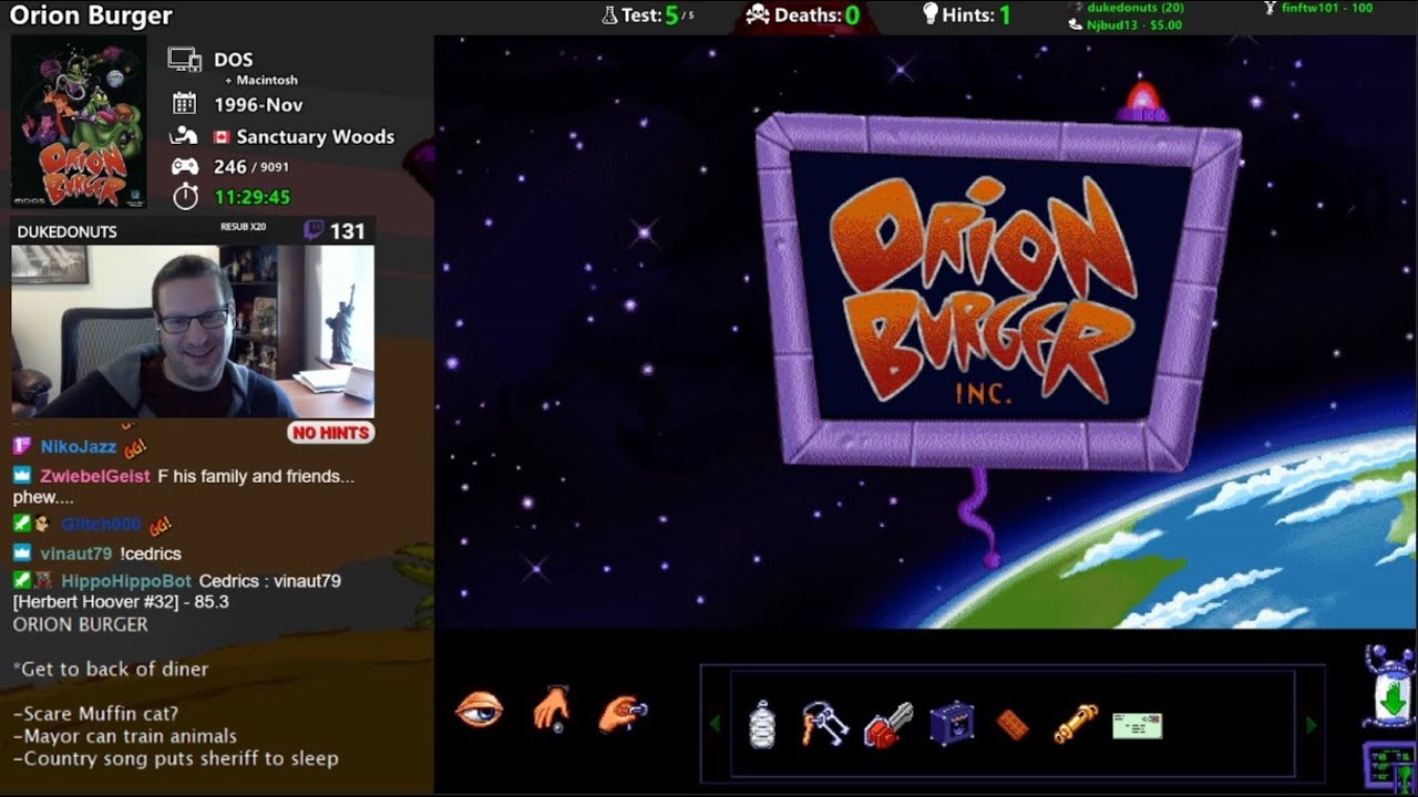 Orion Burger game ending - Adventure Quest #247 - YouTube