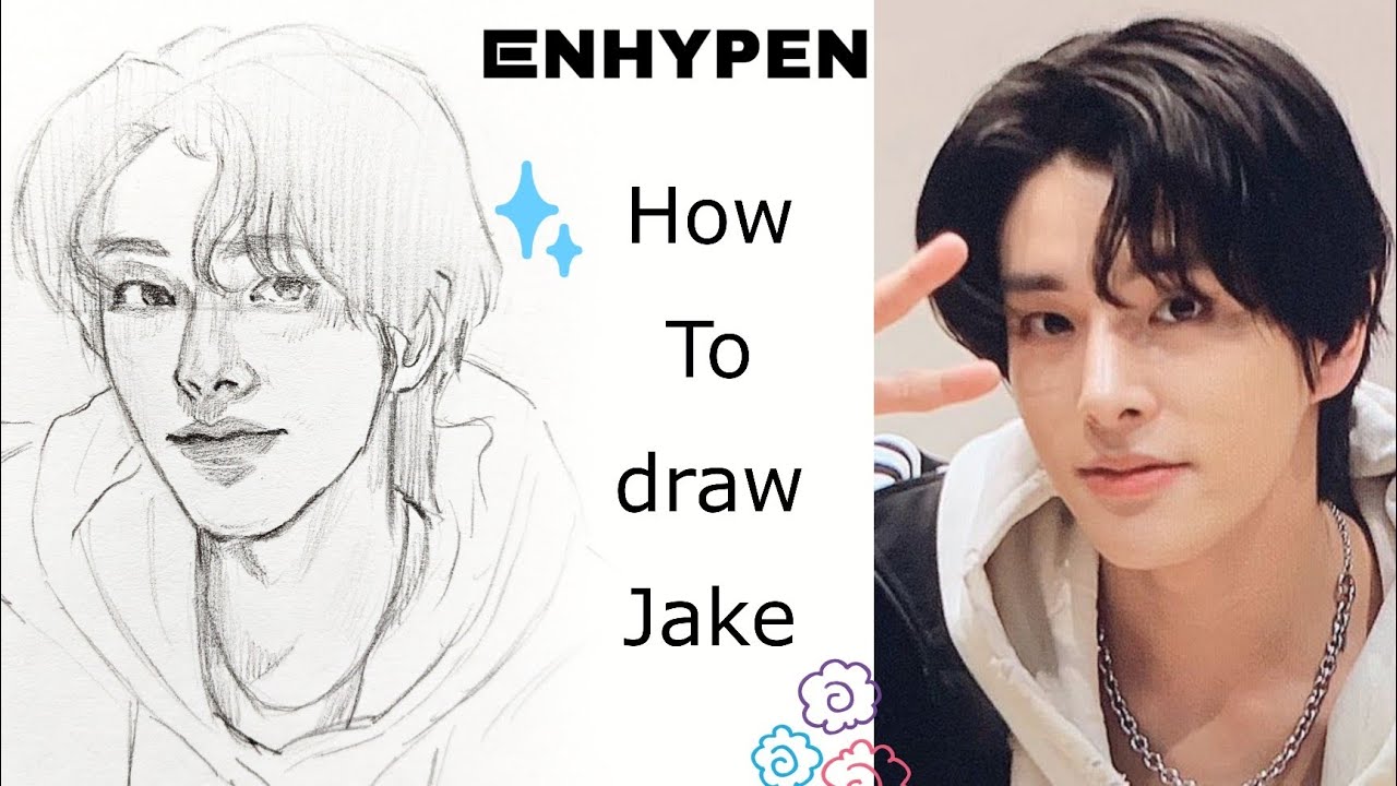 How to draw jake enhypen step by step tutorial - YouTube