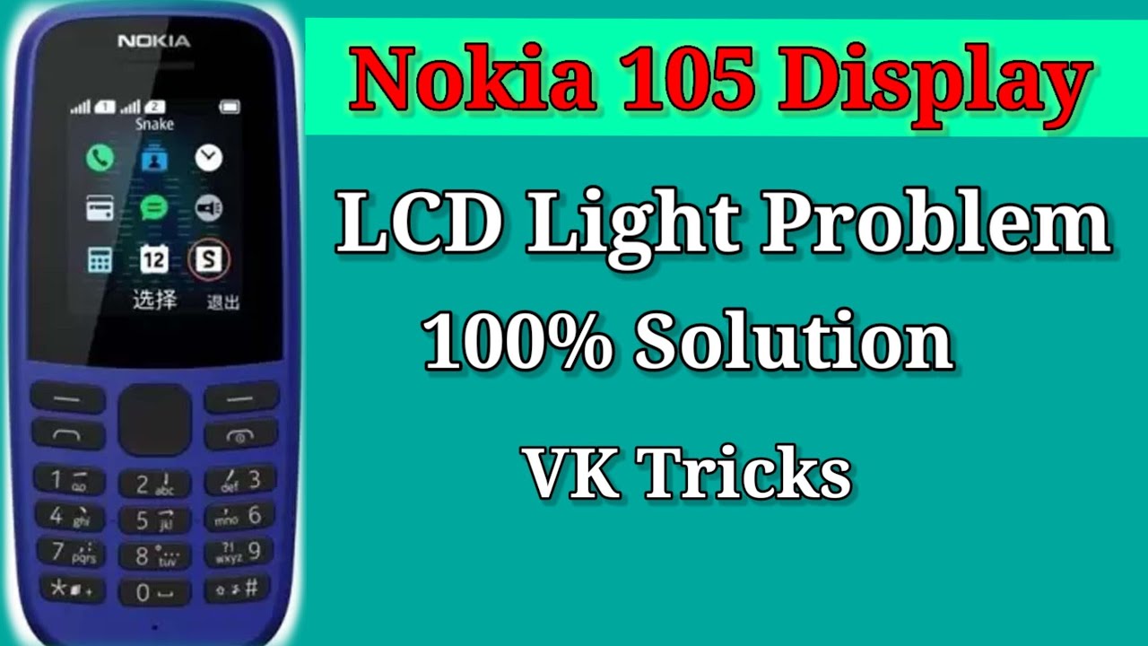 Nokia 105 Lcd Light Jumper || Nokia Ta 1299 Lcd Light Jumper - YouTube
