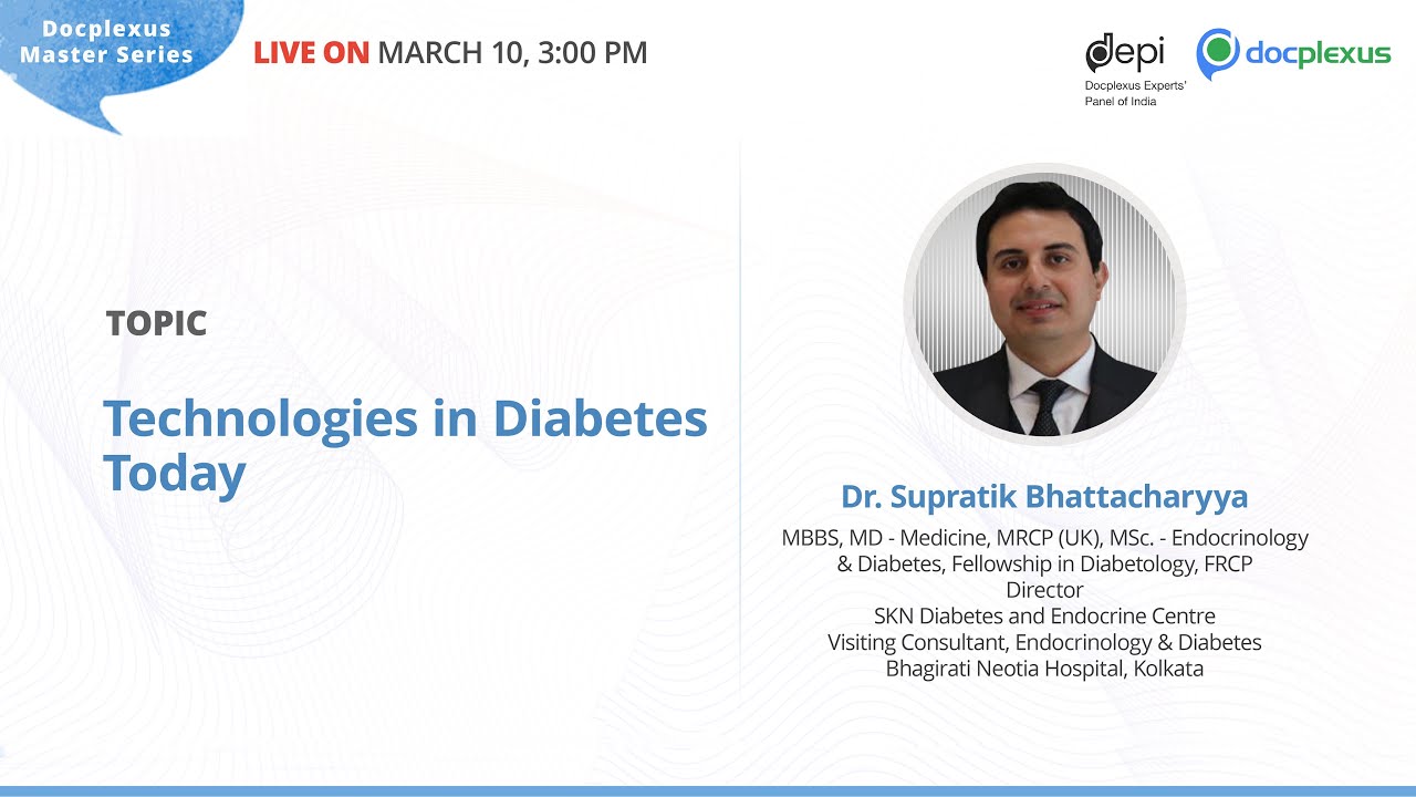 Docplexus Master Series - Latest Technologies in Diabetes - YouTube