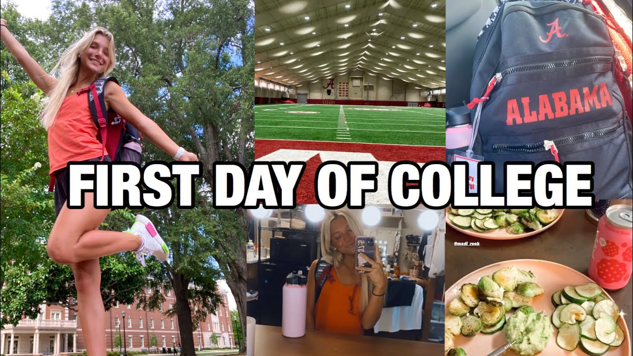 FIRST DAY OF COLLEGE VLOG | classes + cheer practice | *freshman year ...