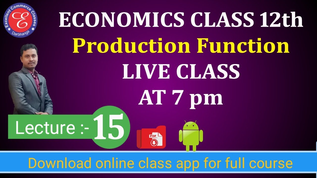 Economics class 12 I production function, #15 - YouTube