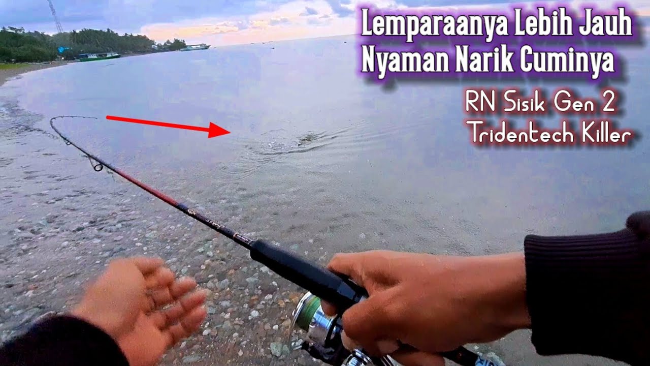Lemparannya lebih jauh dan pas untuk mancing cumi || Sisik gen 2 VS Reel tridentech killer - YouTube