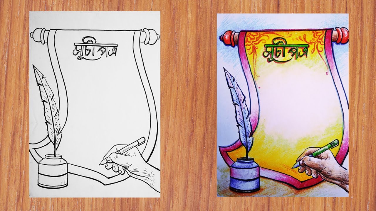 Easy Front page designs for school || project design - YouTube