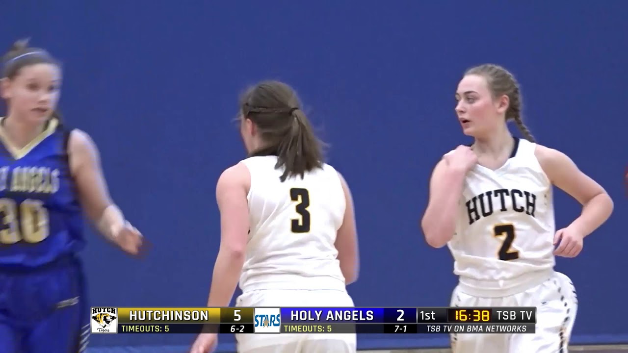 High School Girls Basketball: Hutchinson vs. Holy Angels - YouTube