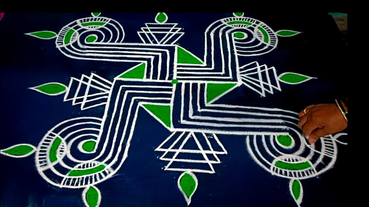 Traditional Friday Rangoli design 🌺 Beautiful padi kolam - YouTube