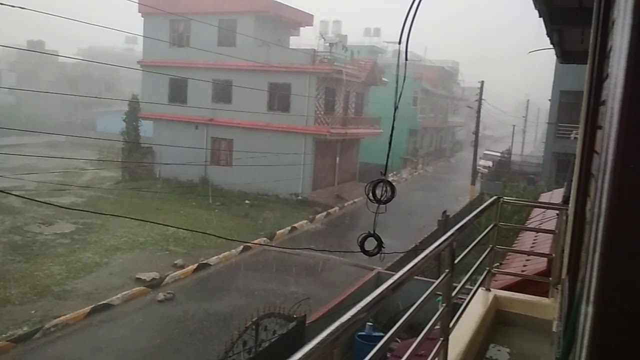 Heavy rainfall in Nepal - YouTube