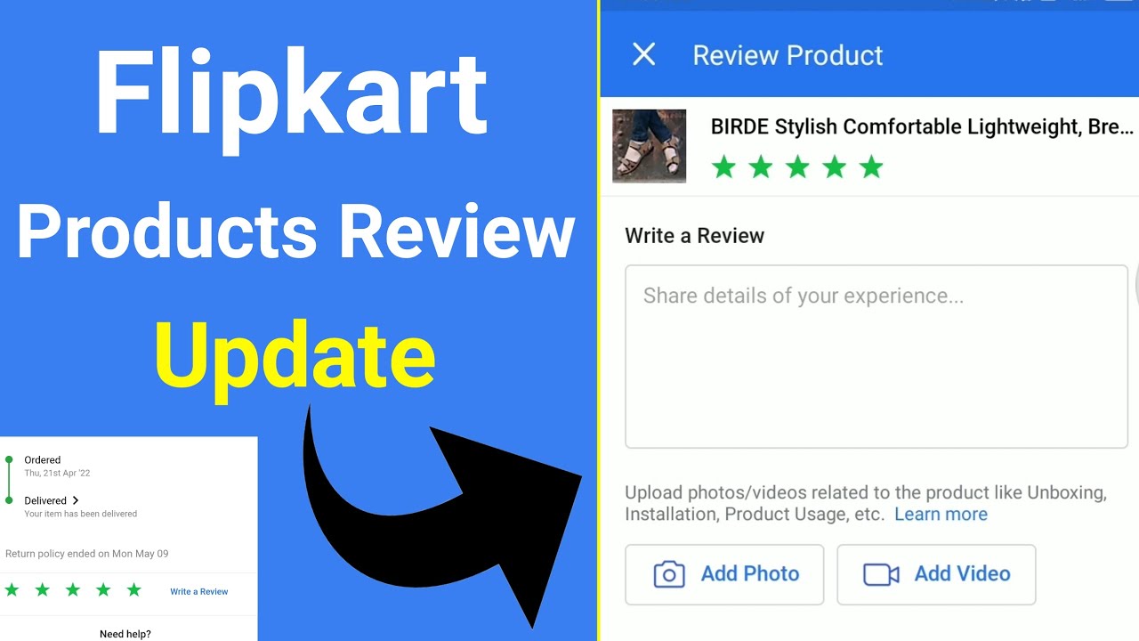 Flipkart products review update add photo or video - YouTube