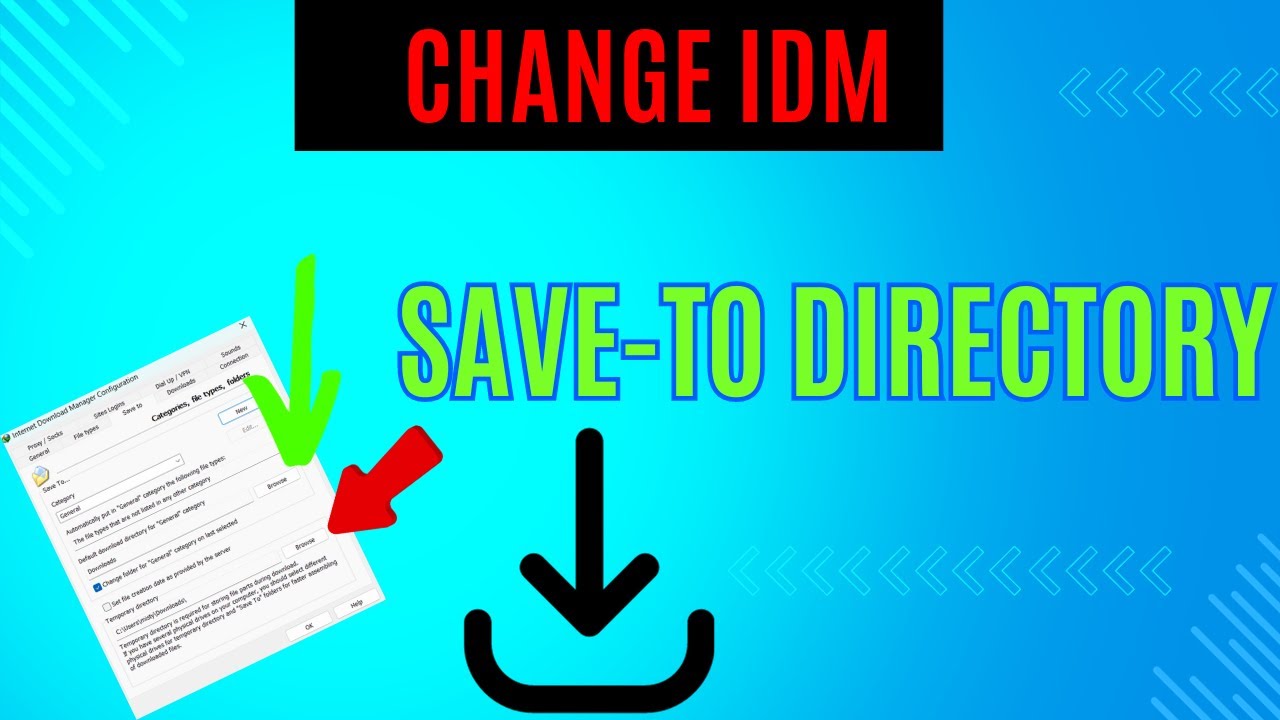 How to change Directory location | IDM/Internet download manager - YouTube