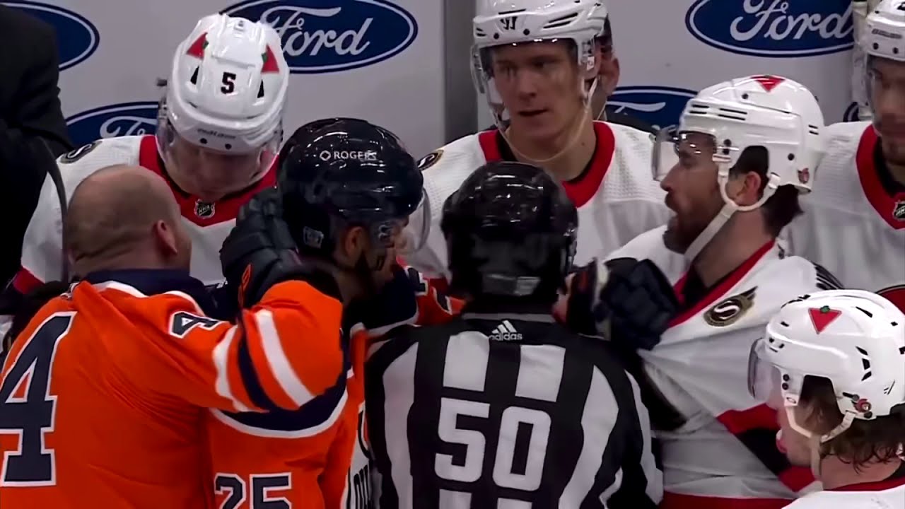 NHL Best Fights, Scrums and Angry Moments from February - YouTube