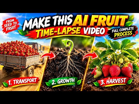 MAKE THIS AI FRUIT TIME-LAPSE VIDEO 🍓 | Full Complete Process