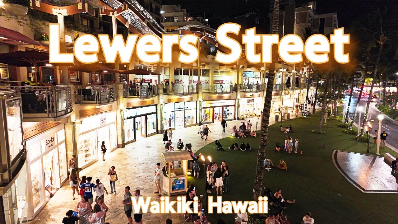 【4K】𝐖𝐀𝐋𝐊 🇺🇸 Saturday Evening on Lewers Street in Waikiki - YouTube