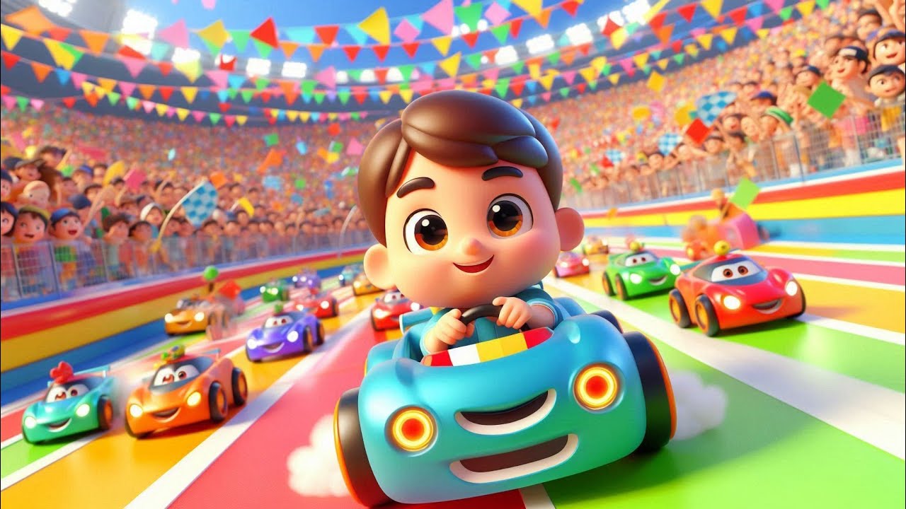 The Little Racing Cars | Nursery Rhymes & Kids Songs | Baby Songs - YouTube