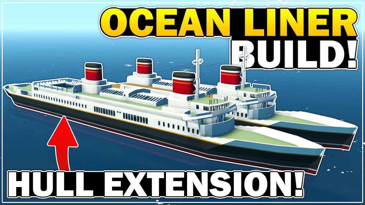 Hull Extension & Swimming Pool! - Ocean Liner Build - Part 7 - YouTube
