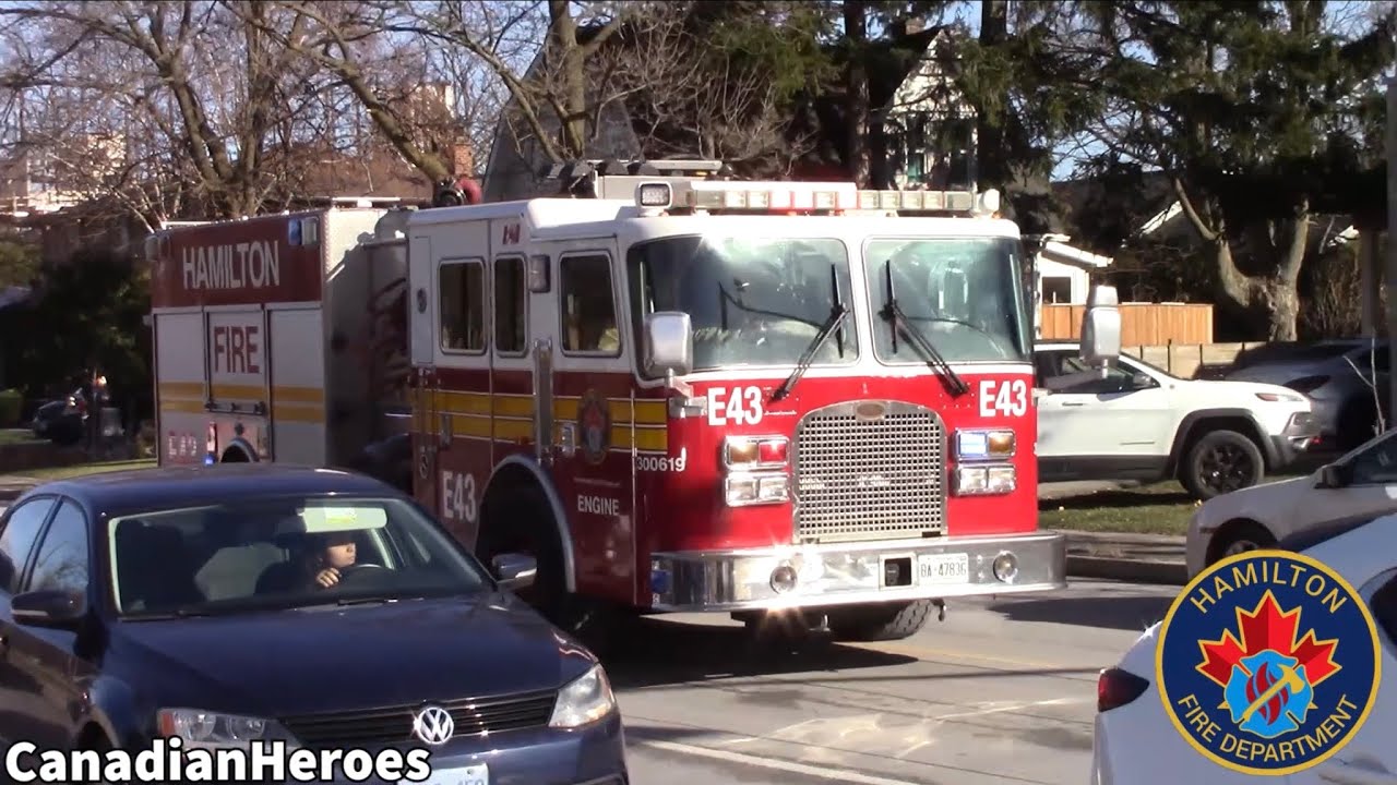 HFD - *Hi-Lo* Hamilton Fire Spare Engine 43 X Engine 3 Responding To A ...