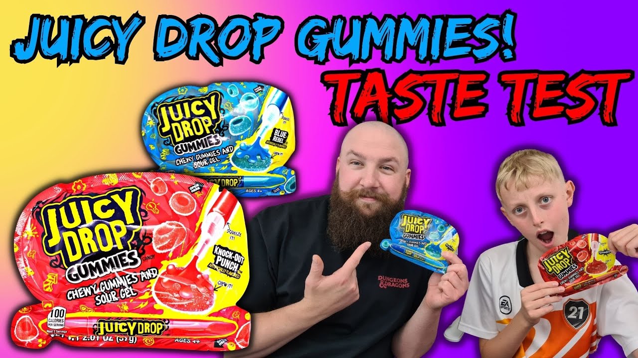Satisfy Your Sweet Tooth: Juicy Drop Gummies Taste Test - YouTube