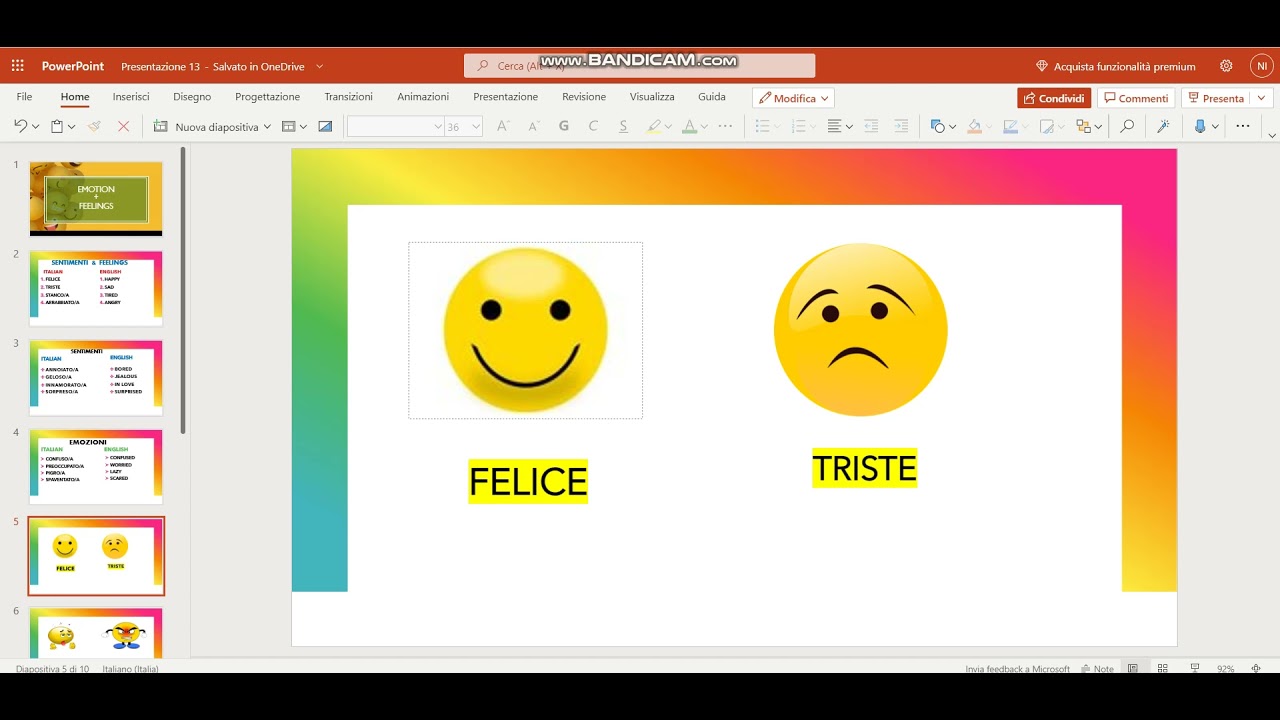 EMOTION AND SENTIMENT IN ITALIAN ||ITALIAN VOCABULARY|| VOCABOLI ...