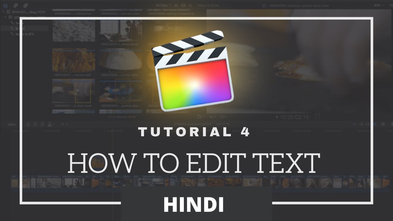 HOW TO EDIT TEXT II FCPX - TUTORIAL 4 in HINDI - YouTube