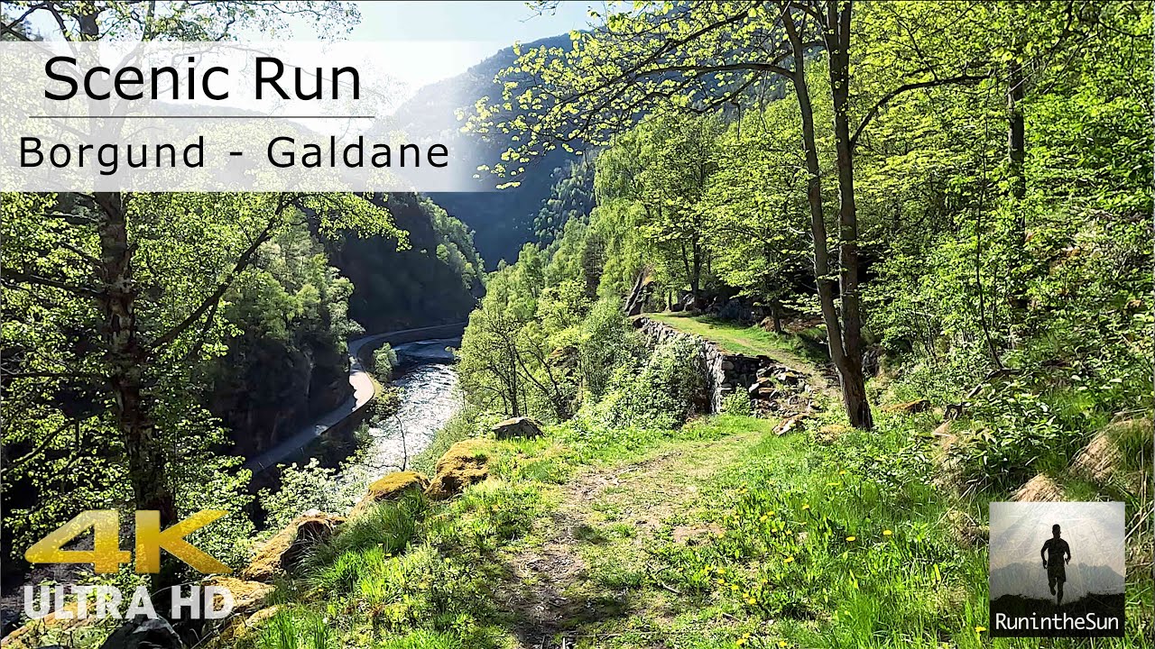 1 Hour 10 Minute Run from Borgund Stavkirke to Galdane | Treadmill ...