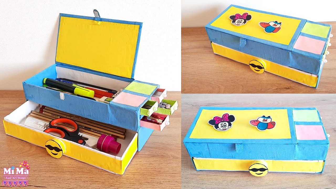 DIY Pen holder/Case |How to make Pencil Box with waste Cardboard and ...