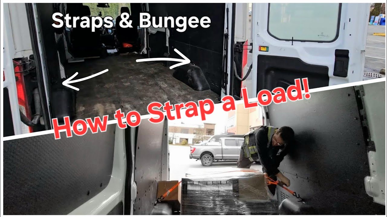 How to Strap a Load: Straps & Bungee Cords, Tips & Ideas Cargo Van ...