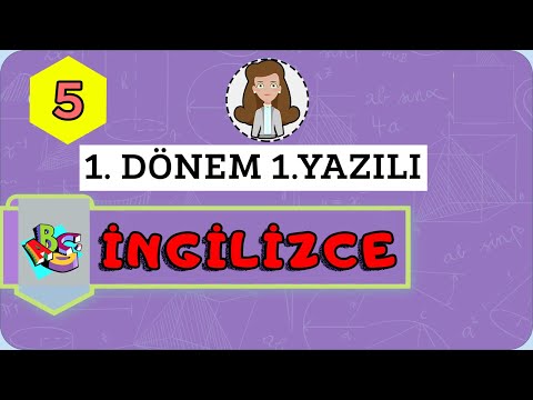5.Sınıf İngilizce 1.Dönem 1.Yazılı (2019-2020)