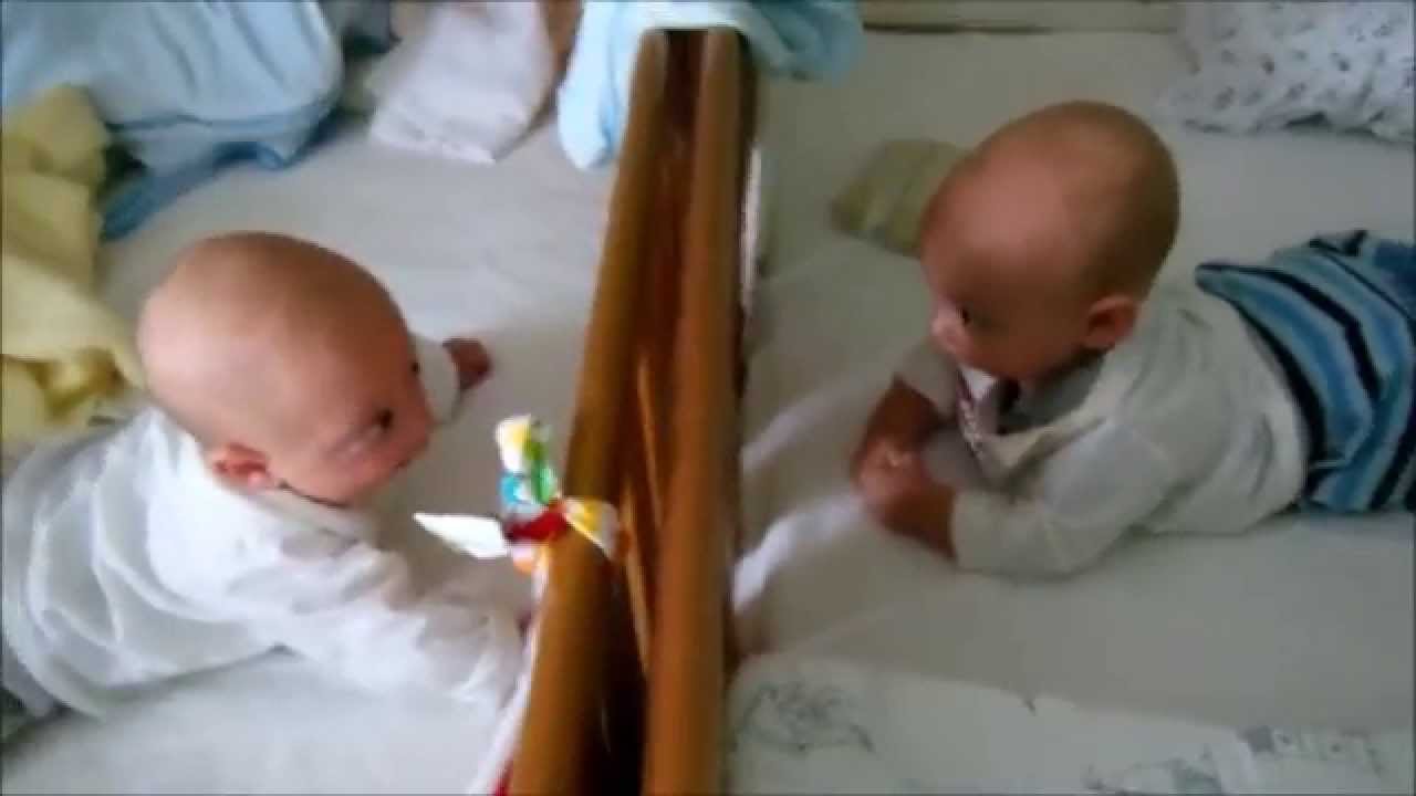 Twin Babies talking for the first time - YouTube