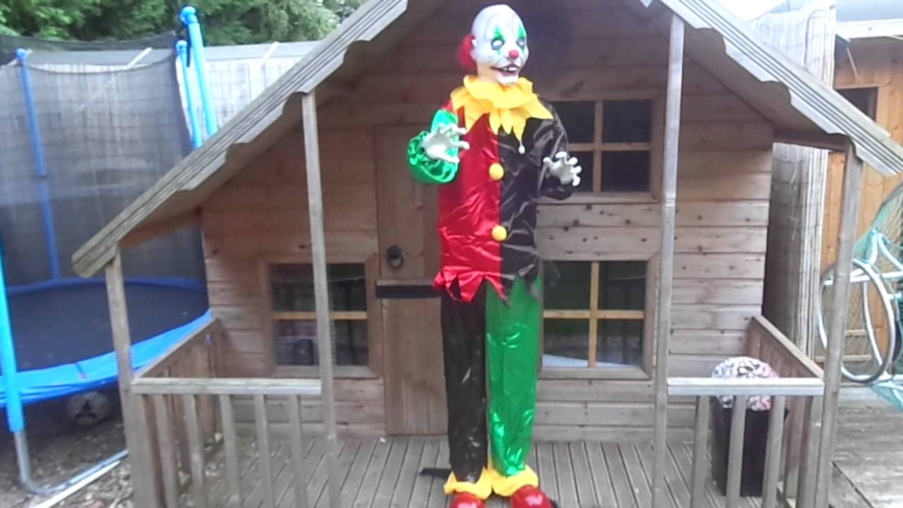 Freestanding 6Ft Halloween Party/Prop Moving/Talking Clown/Glowing Eyes ...