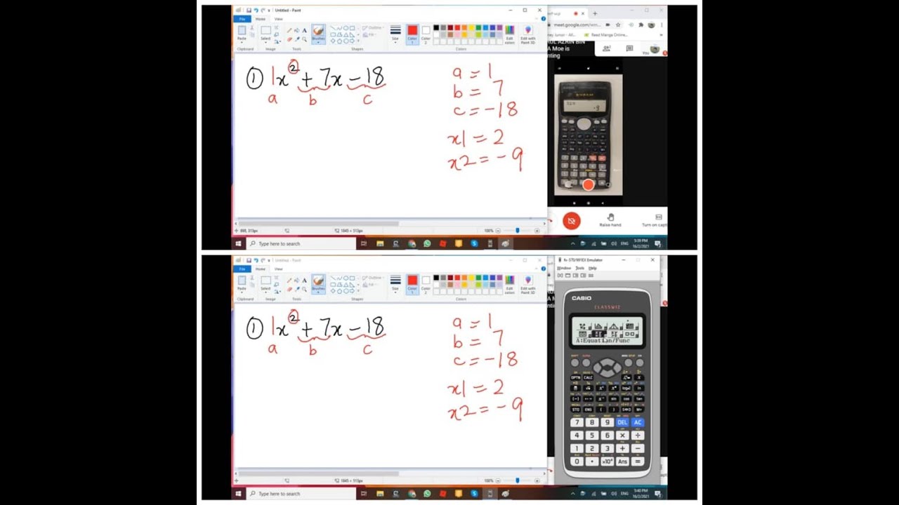 FACTORISE QUADRATIC EXPRESSION USING CALCULATOR - YouTube