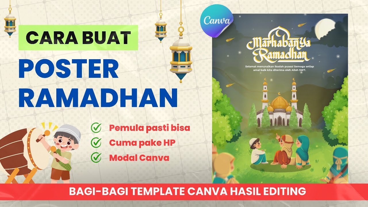 Cara Buat Poster Ramadhan Menarik dengan Canva – Cocok untuk Instagram & WhatsApp - YouTube