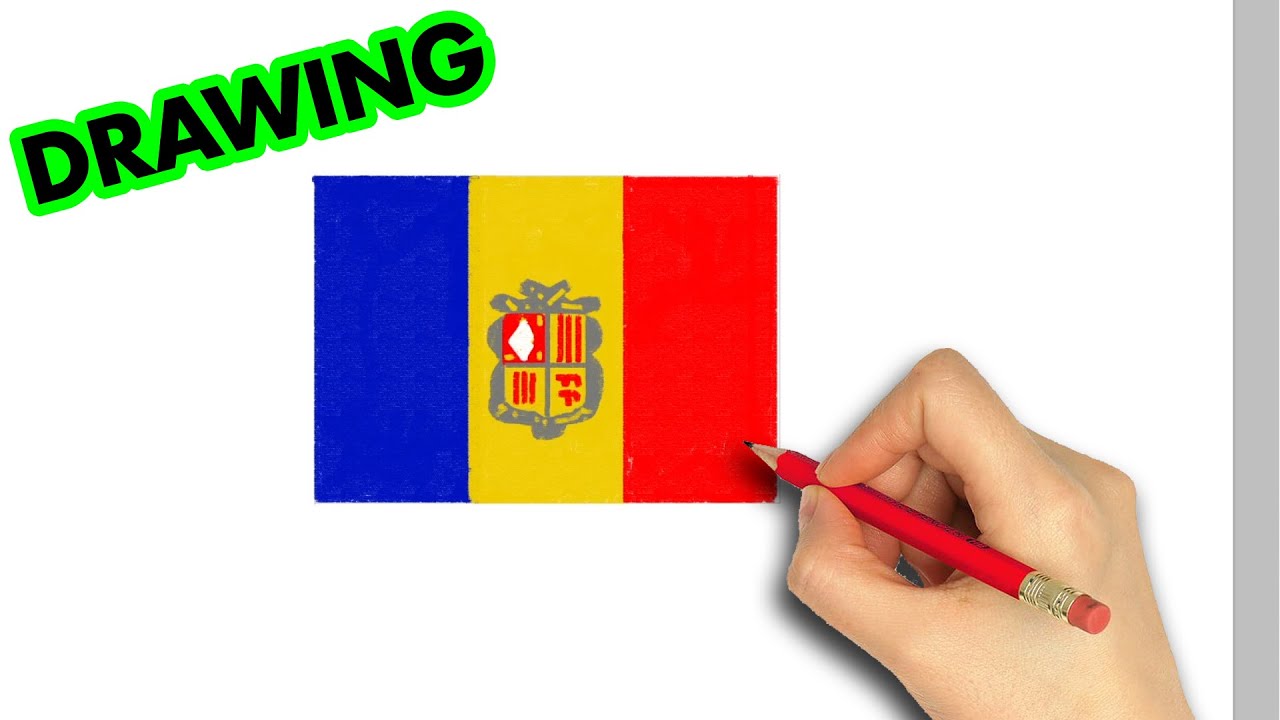 how to draw Andorra flag | Art Therapy - YouTube