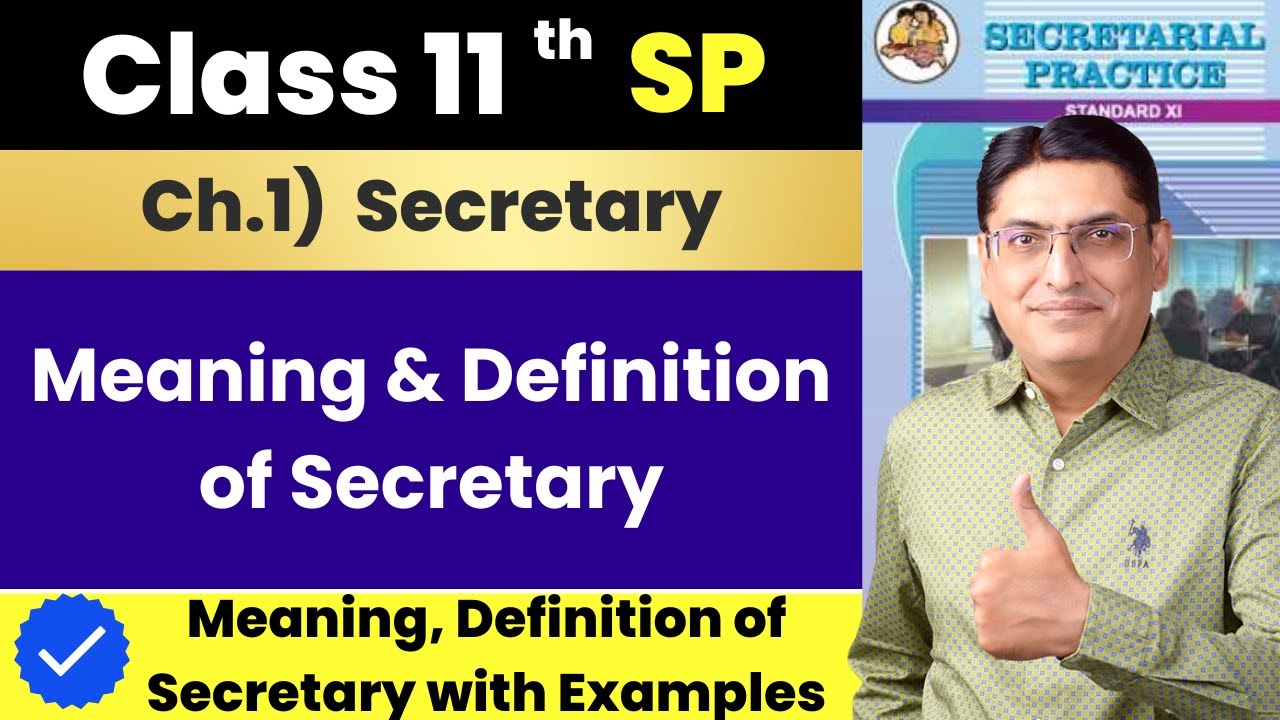 Meaning and Definition of Secretary - YouTube