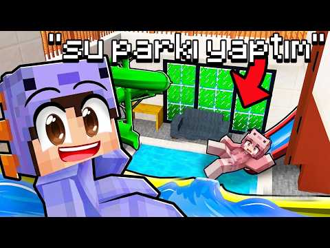 KIZLARA Özel Minecraft Sunucusunda SU PARKI İnşa ETTİM