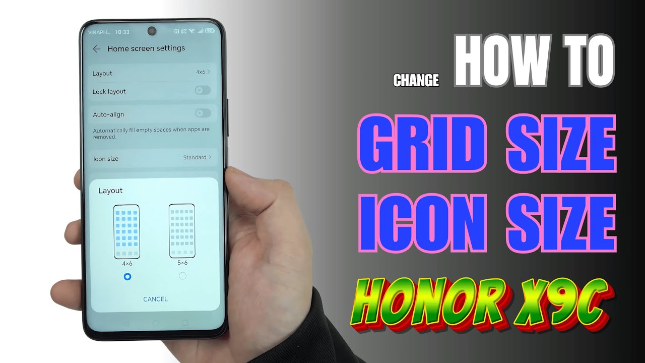 How to change Grid size on Honor X9c Smart 5G - YouTube