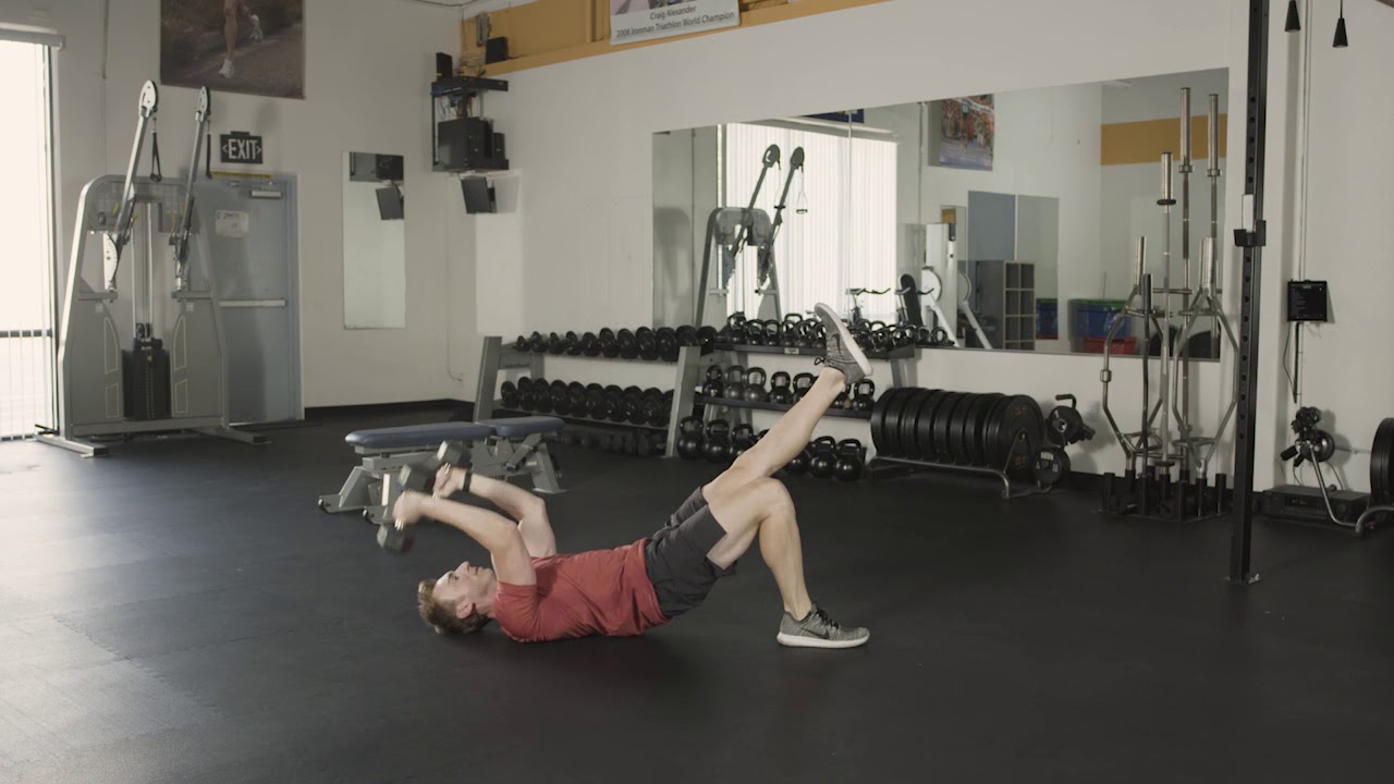 Triceps Extension with Hip Bridge & 1 Leg Extension - YouTube