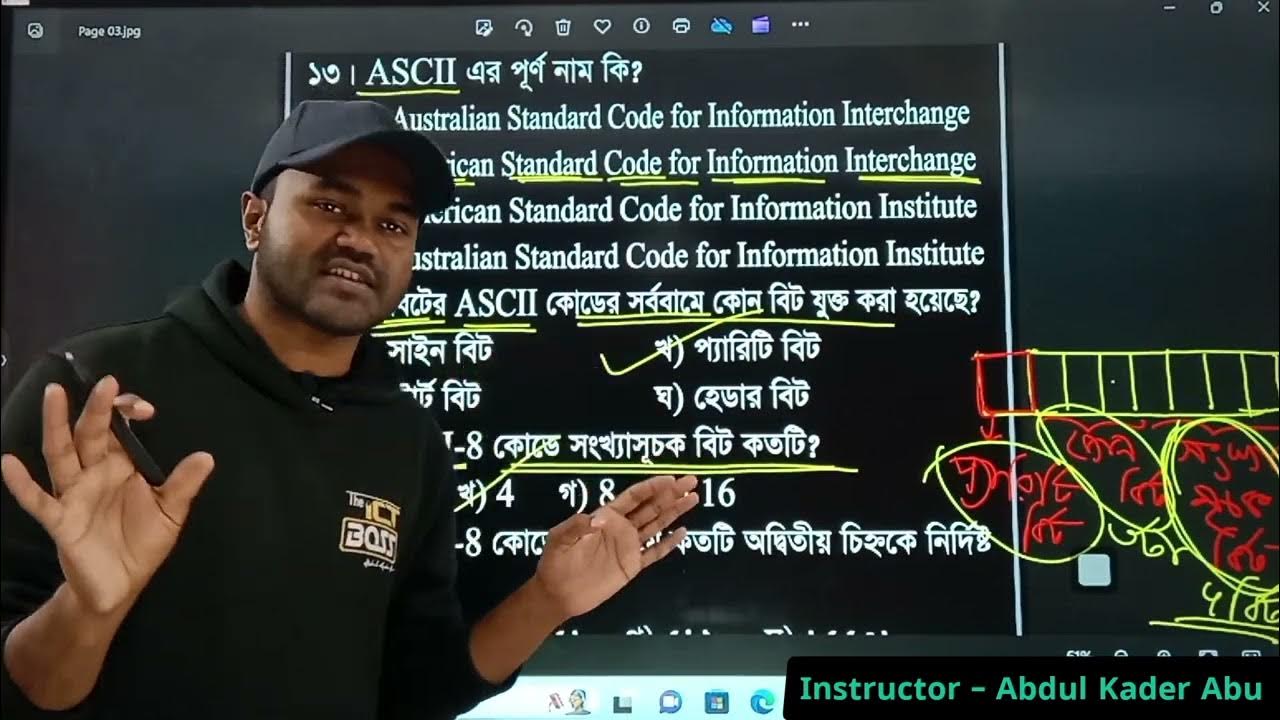 ASCII Code | 3rd Chapter | HSC ICT - YouTube