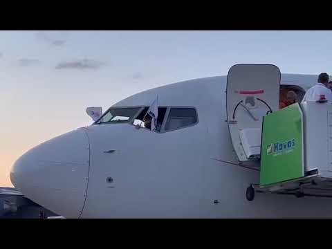 Turkey: the Iranian relief and aid plane is parked next to the Israeli one.