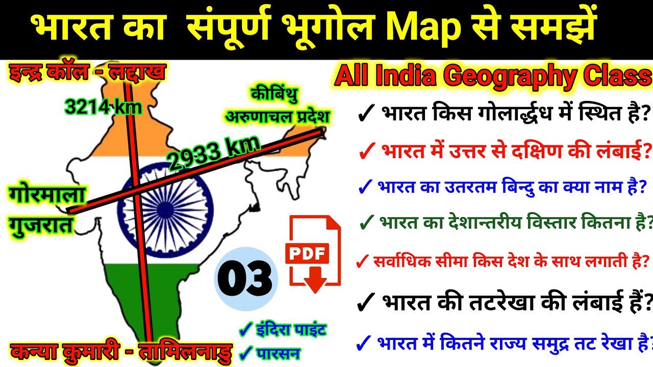 भारत का संपूर्ण भूगोल Map से समझें पार्ट 3 || Bharat Ka Bhugol - YouTube
