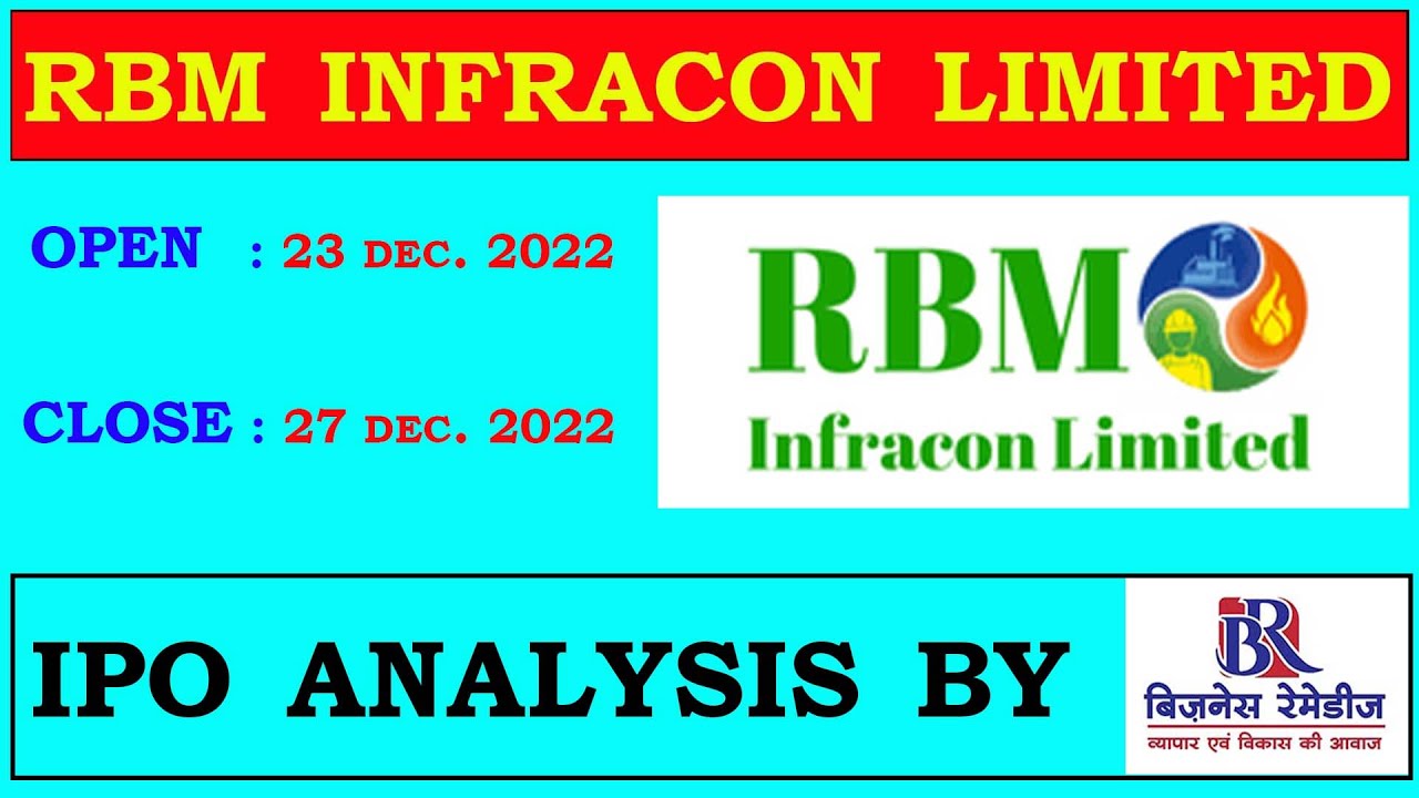 RBM INFRACON LTD IPO ANALYSIS BY BUSINESS REMEDIES - YouTube