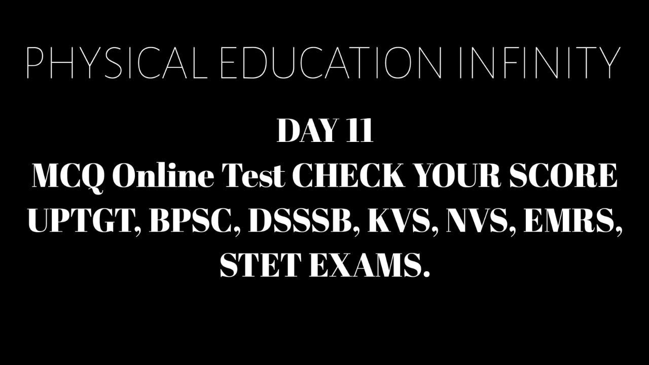 Physical Education Question Answer on-line Test ...