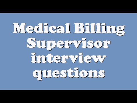 Medical Billing Supervisor interview questions - YouTube
