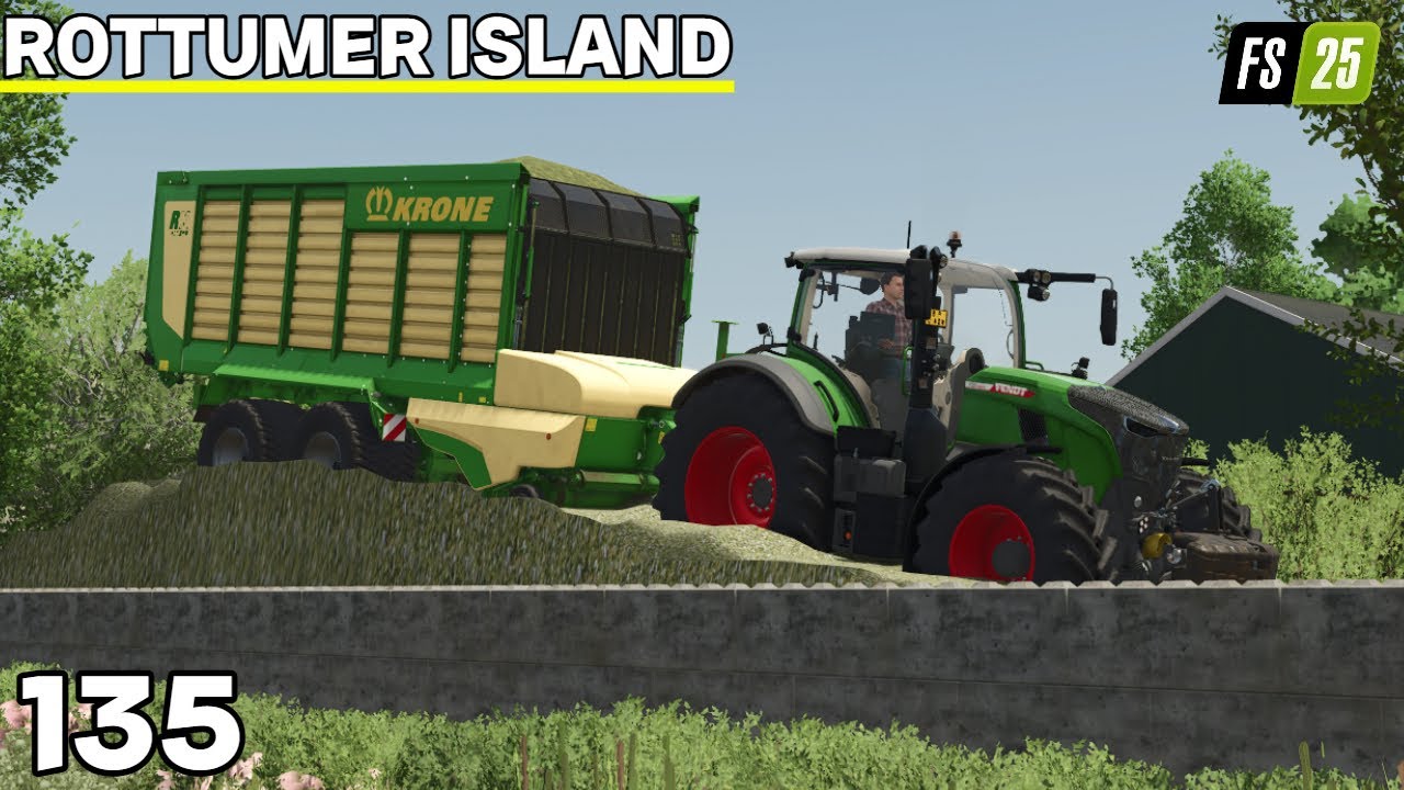 Gras Inkuilen Met De Nieuwe Trekker | Rottumer Island #135 | FS25 - YouTube