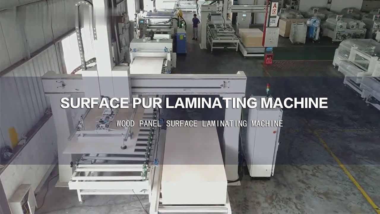 Pur machine woodworking surface laminating machinery #machine - YouTube