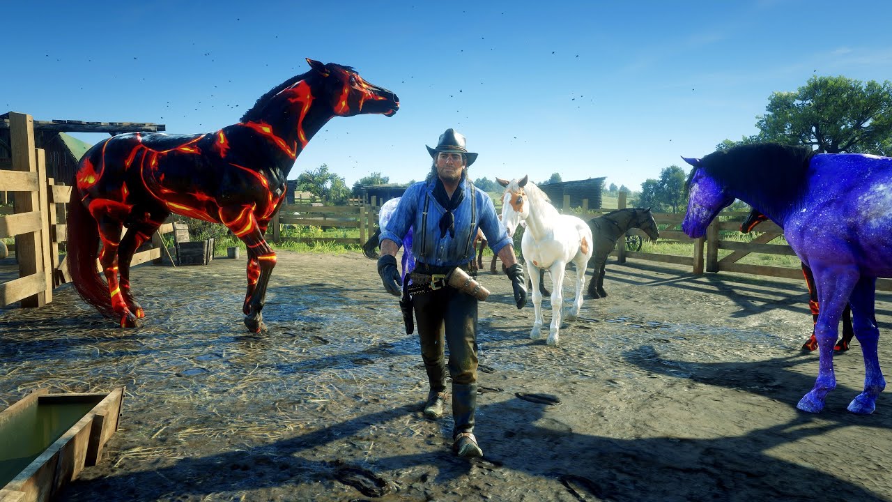 Arthur Morgan Discovers Rare Horses at Emerald Ranch | RDR2 Unique ...