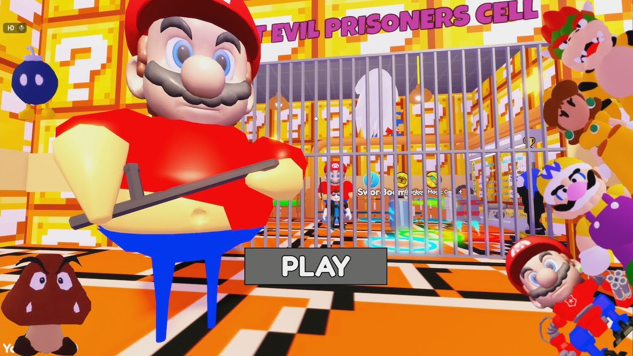 Mario Bros no me dejará escapar... ¡Persecución en Roblox! | Obby BARRY ...
