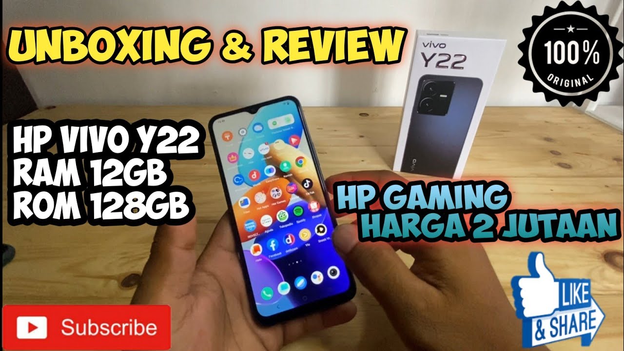 UNBOXING & REVIEW HP VIVO Y22 RAM 12GB ROM 128GB - YouTube