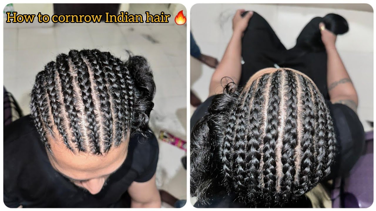 men's #hairstyles on Indian hair 🔥 / braids on men - YouTube
